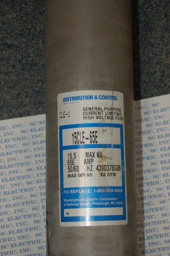 WESTINGHOUSE 15CLE-65E FUSE 15.5KV | eBay