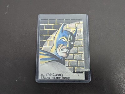 Batman Sketch Card Nyco Rudolph Convention 1/1 C4 Pop Culture Expo | eBay