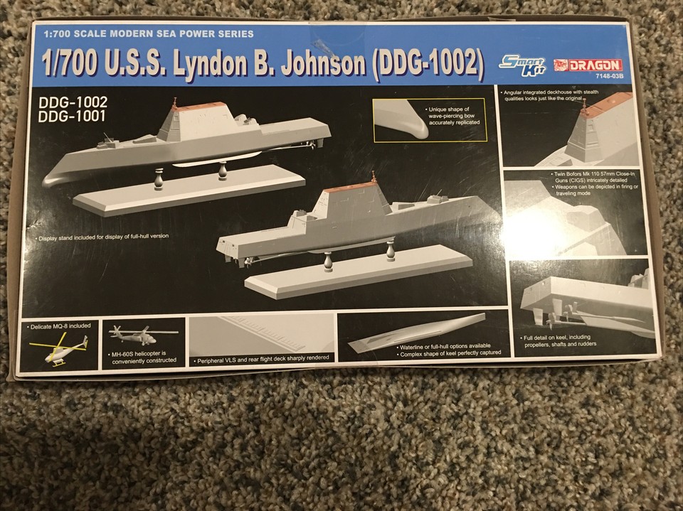 Dragon 'SMART KIT' USS Lyndon B. Johnson DDG-1002 in 1/700 7148 | eBay