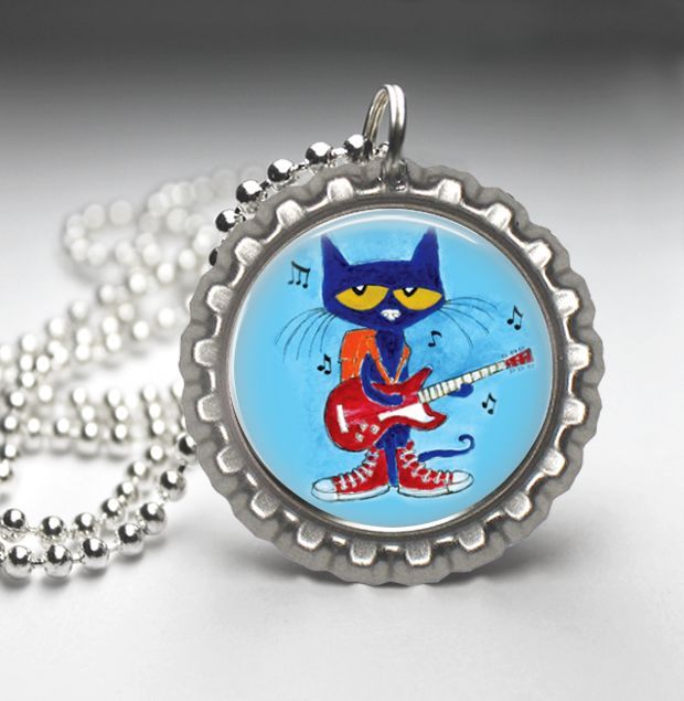 Pete The Cat Necklace Spirit Turbo Cat Pendant Lucky Charm For Anime