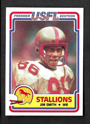 JIM SMITH 1984 TOPPS USFL PREMIER EDITION !! CARD #15 BIRMINGHAM ...