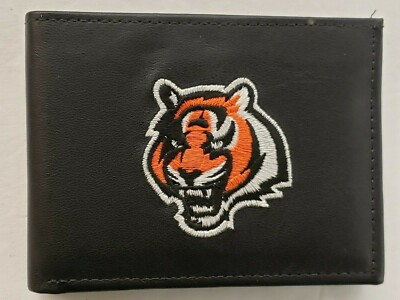 NFL Cincinnati Bengals Bill Fold Leather Wallet, New (Embroidered ...