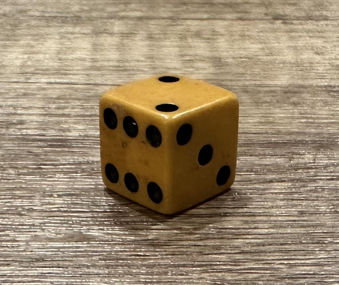 Vintage Brown Tan Dice Standard Size | eBay