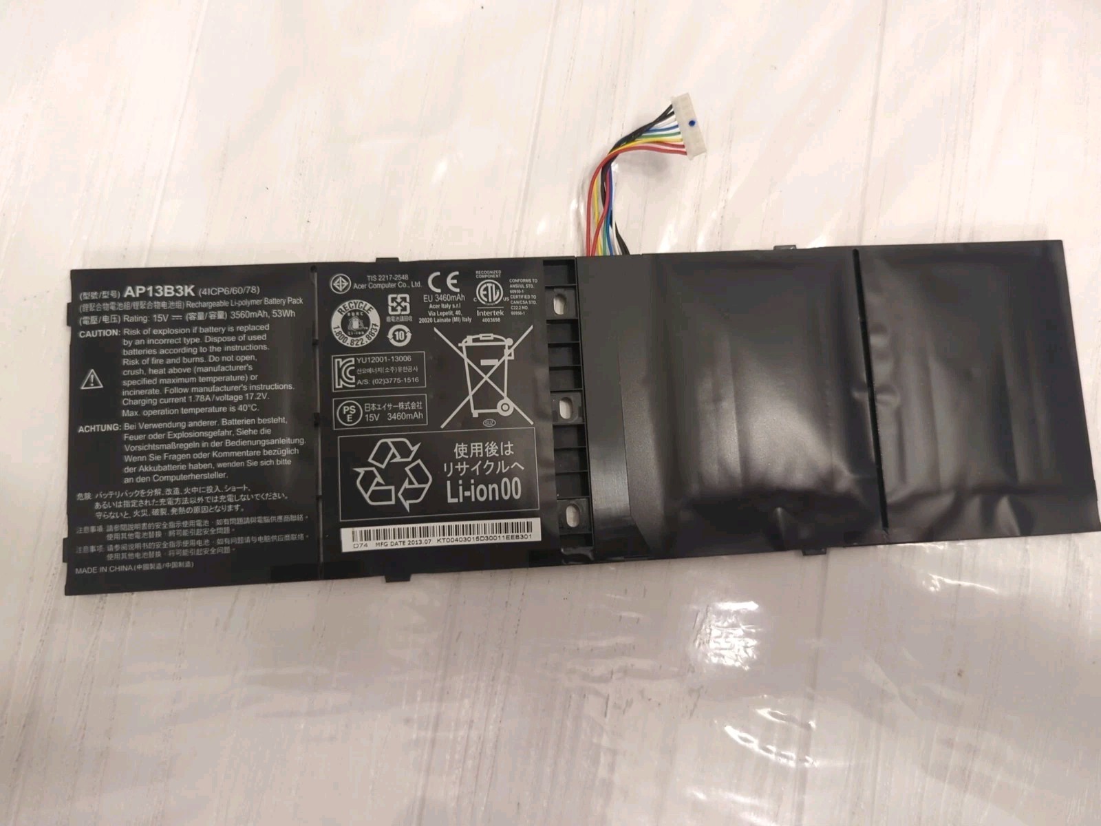 AP13B3K AP13B8K Battery for Acer V5 R7 V5-573G V5-572G V5-552G V5-472G ...