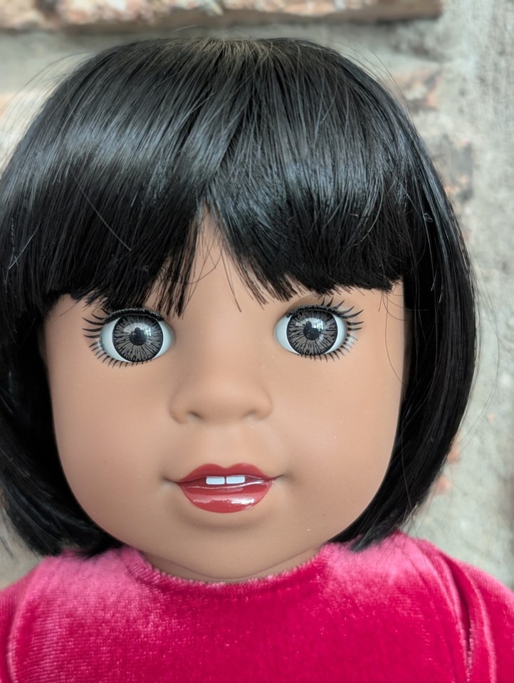 Skylah Custom American Girl Doll OOAK Black Hair Brown Decal Eyes ...