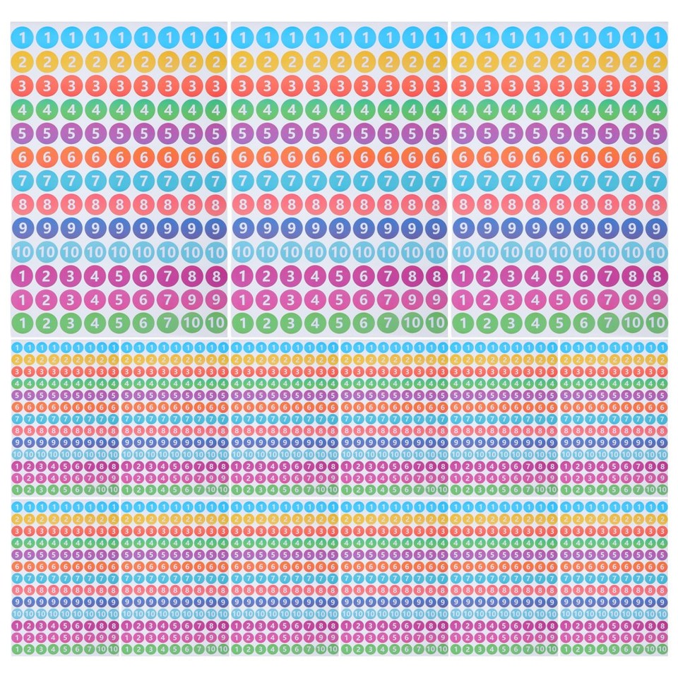 50 Sheet Paper Numbers for Contest Audition Stickers Coding Label ...