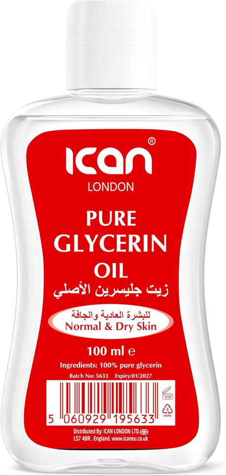 Ican London Pure Glycerine Oil for Normal & Dry Skin 100Ml | eBay UK