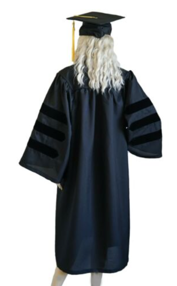 Doctoral Cap and Gown 2025 Golden Tassel for PhD&Faculty Black Unisex ...