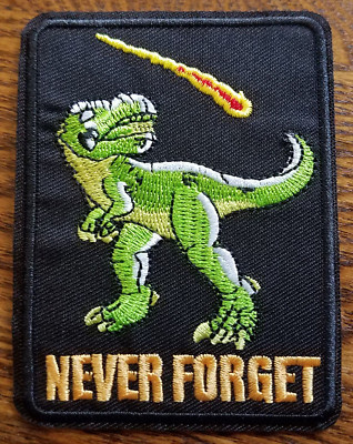 Jurassic World Never Forget Dinosaur Patch 3 3/4 inches tall | eBay
