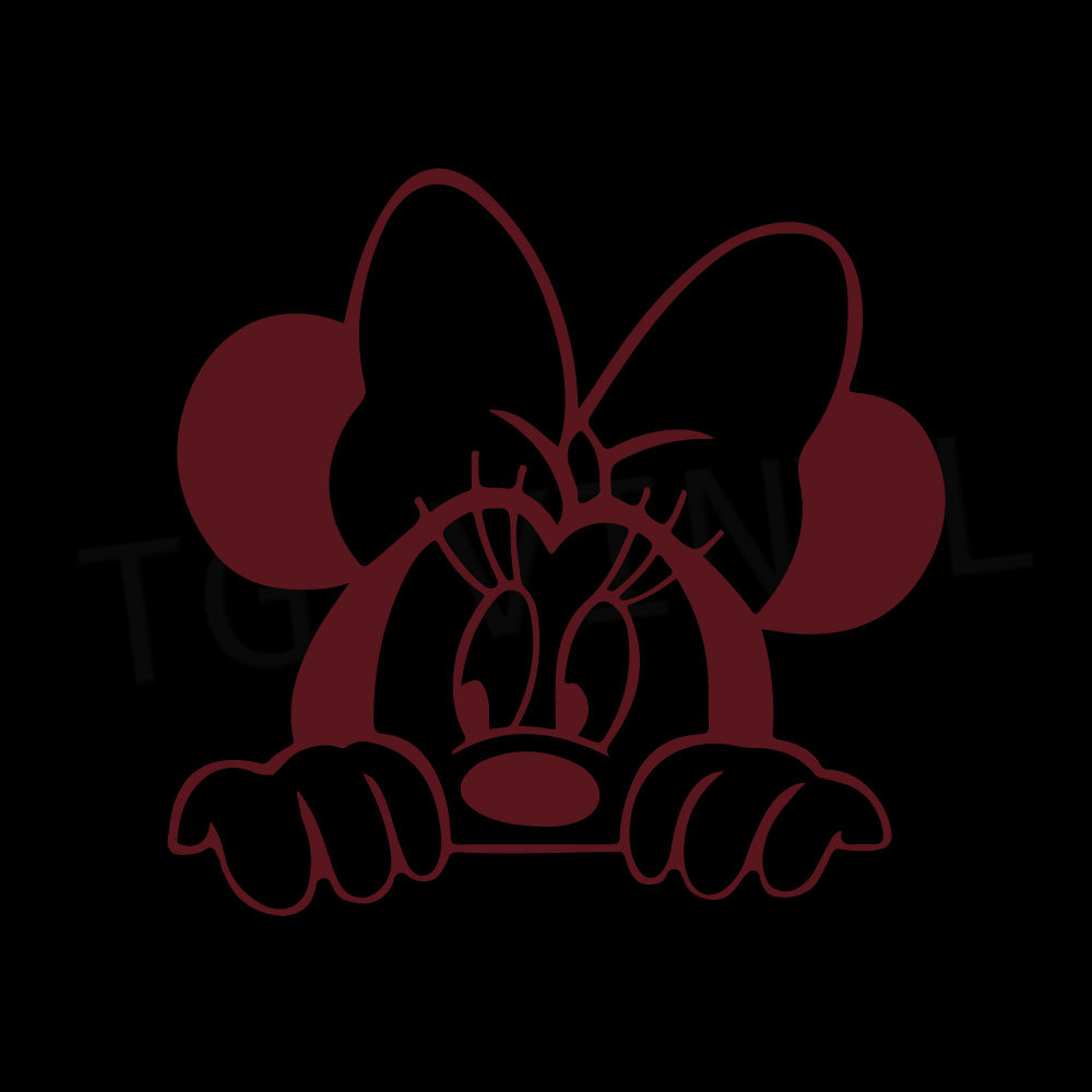 5" PEEKING MINNIE Vinyl Decal Sticker Car Window Laptop Mickey Disney ...