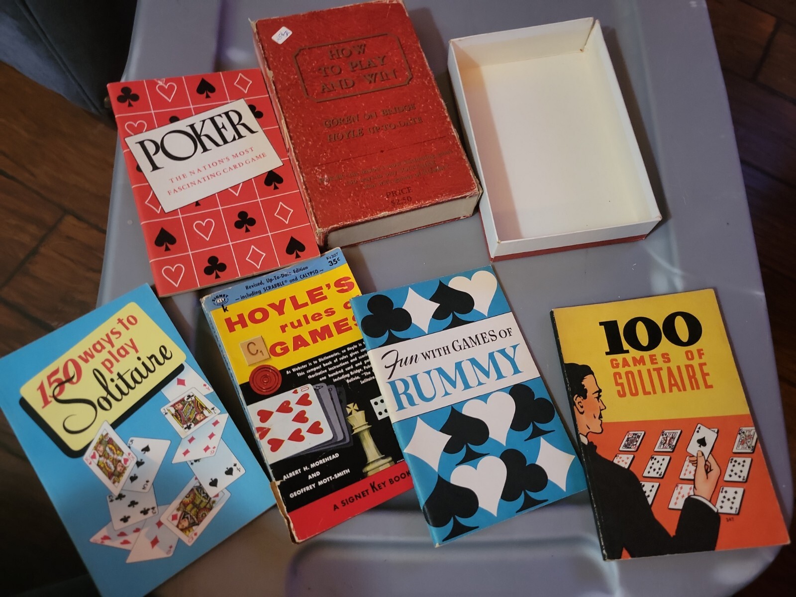 Vintage Card Game Rules Lot of 5 - Solitaire, Rummy Poker & Hoyle's GC ...