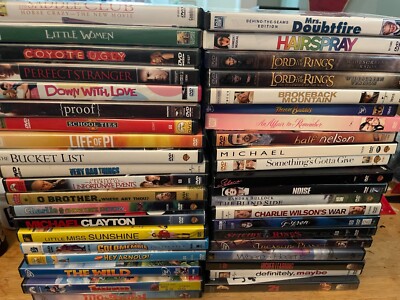 DVD lot of 42 DVDs In Cases, 42 Different Movies less than a buck Each ...