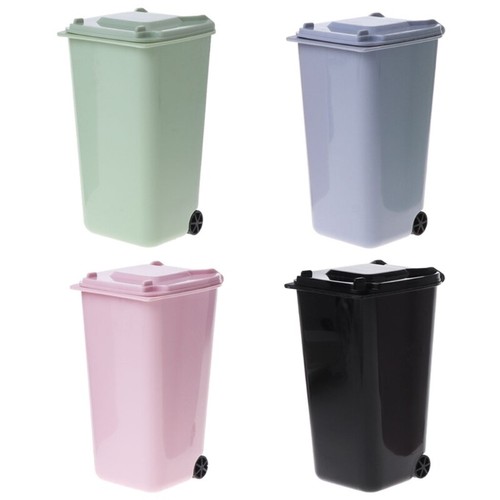 Wheelie Trash Can Pen Holder Storage Bin Desktop Organizer Garbage ...
