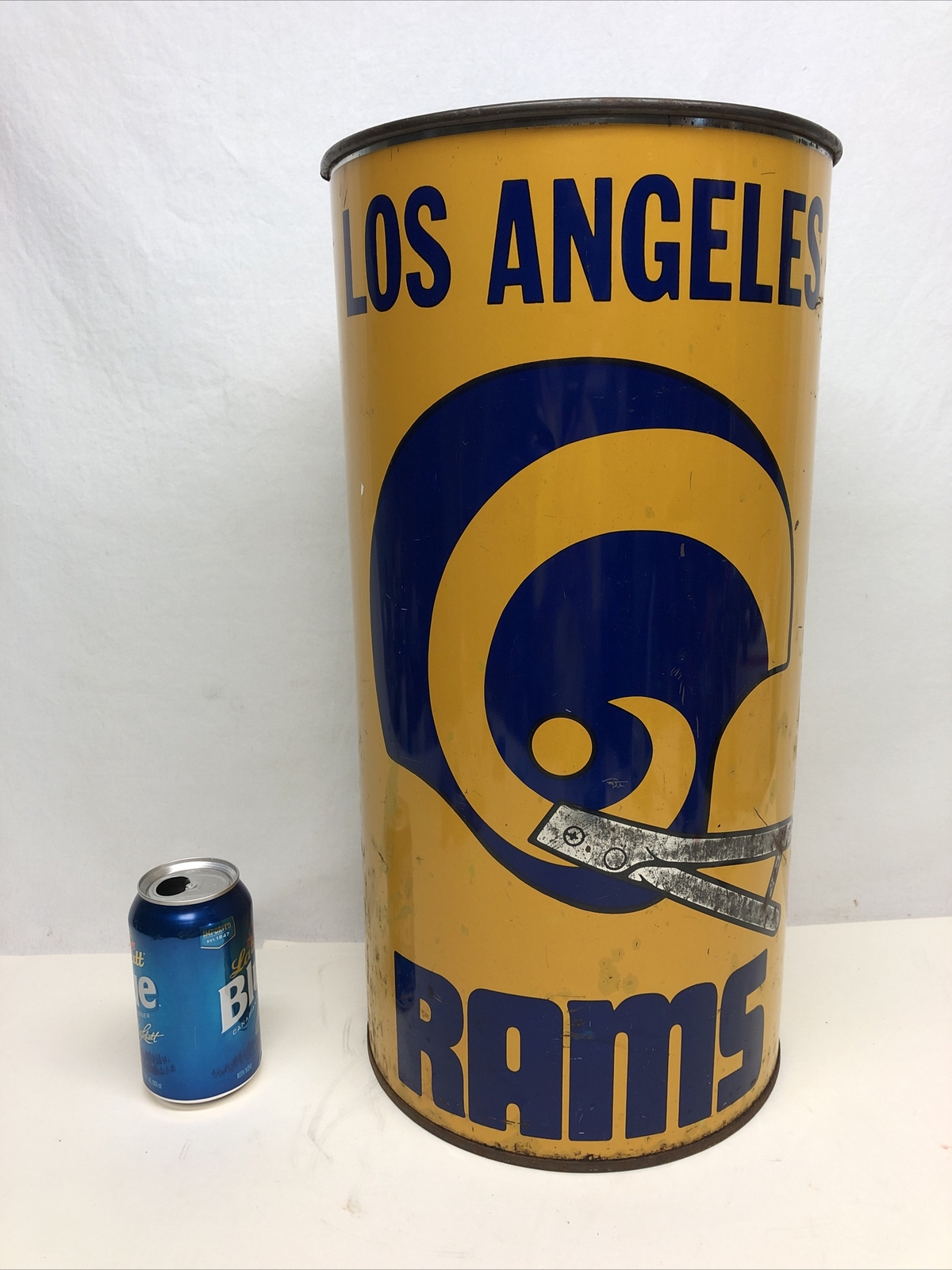 Los Angeles Rams NFL Football Metal Trash Garbage can vintage 1970’s | eBay
