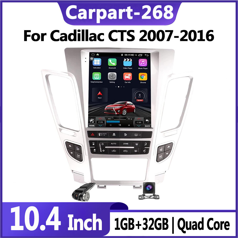 10.4" Tesla Style Car Radio For Cadillac CTS 2007-2012 GPS DVD Player ...