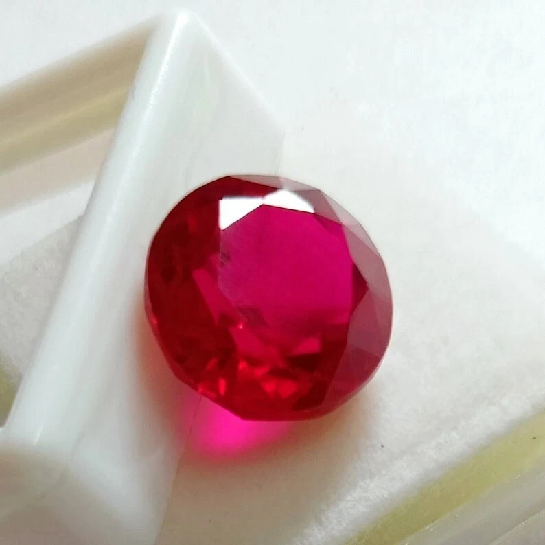 Flawless 10 Ct+ Natural Mozambique Red Ruby Round Cut Loose Gemstone ...