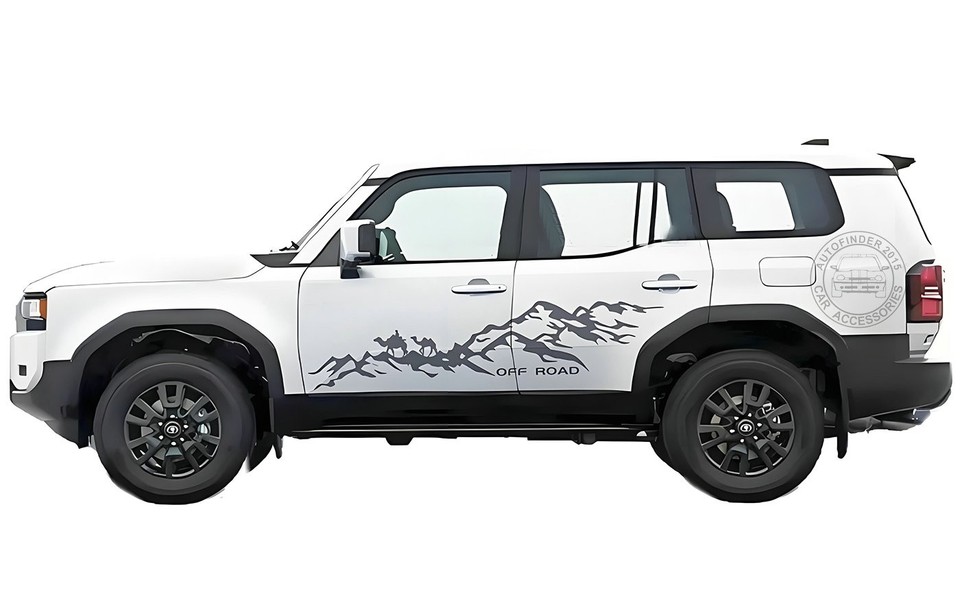 Graphics Snow Mountain Camel Sticker For Toyota Prado Off Road Side ...