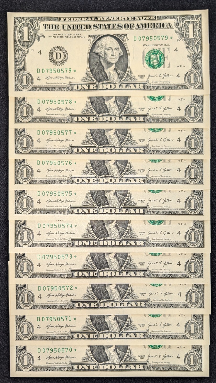 (TEN) $1 *STAR *CHOICE CU *CONSECUTIVE *ODOMETER/GAS PUMP) Federal ...