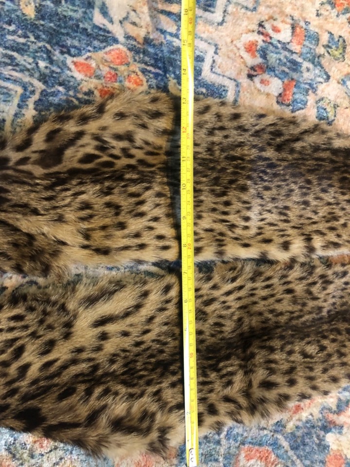 C34new design High quality 100% real print leopard mink fur Scarf stole ...