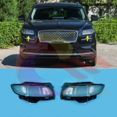 1 Pair Front Headlight Cover For Lincoln Nautilus 2021-2022s | eBay