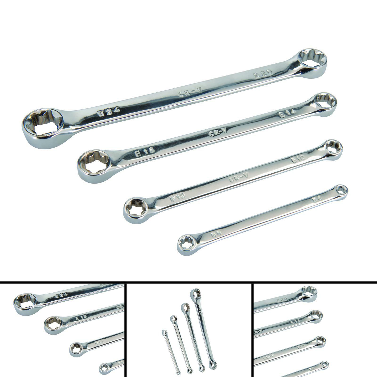 Torx Spanner Set 4Pc Star D/End Ring Wrench Double E6 E8 E10 E12 E14 E18 E20 E24 | eBay UK