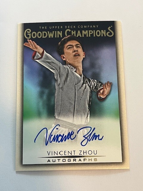 2021 Upper Deck Goodwin Champions Vincent Zhou Autograph Auto #A-VZ | eBay