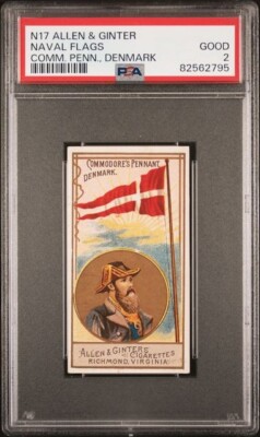 1886 N17 Allen & Ginter Naval Flags ADMIRAL, NORWAY PSA 2 GOOD | eBay