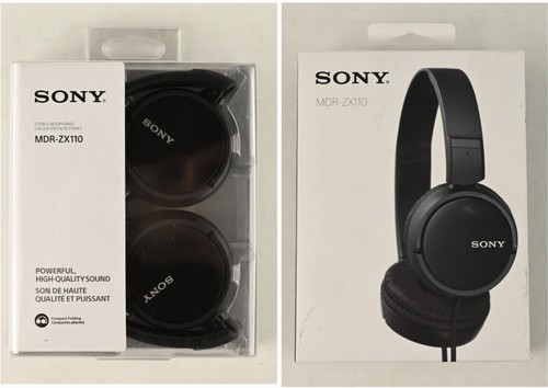 Sony ZX Series Folding Wired On-Ear Headphones, Black MDR-ZX110 New | eBay