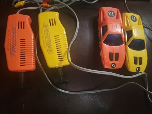 2 Vintage SLOT CAR Racing Cars Speedtrax and speed controllers | eBay