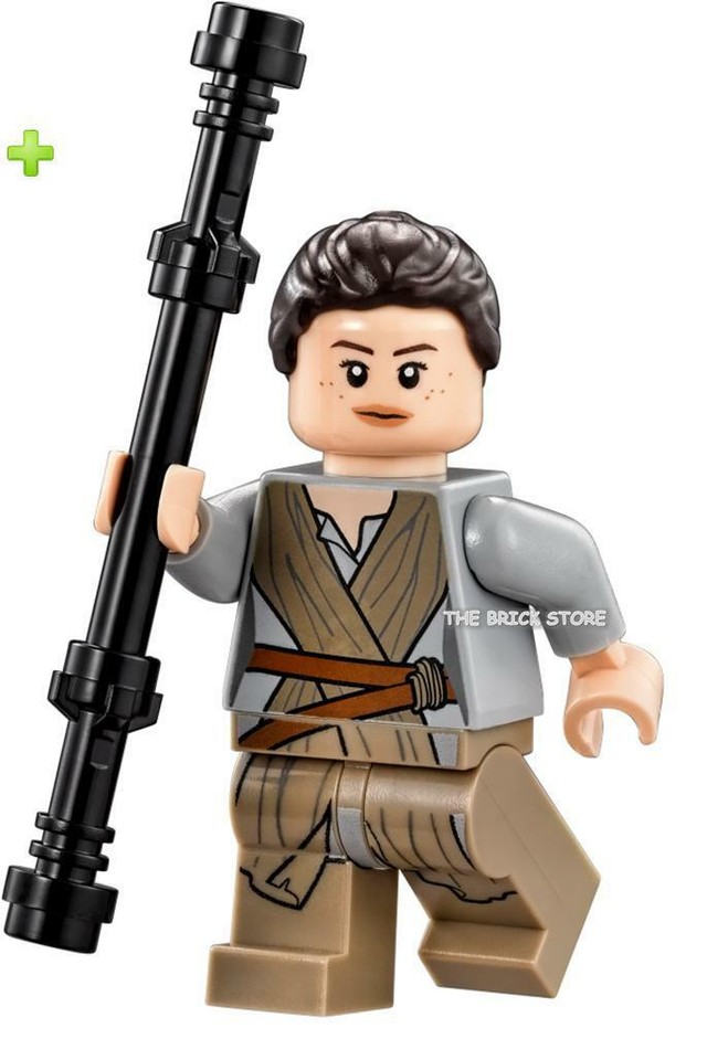 LEGO STAR WARS - REY (DARK TAN TIED ROBE) FIGURE - RARE - FAST ...