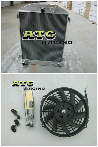 3 Row 1932 For FORD HIBOY HI-BOY CHOPPED FORD ENGINE Aluminum Radiator ...