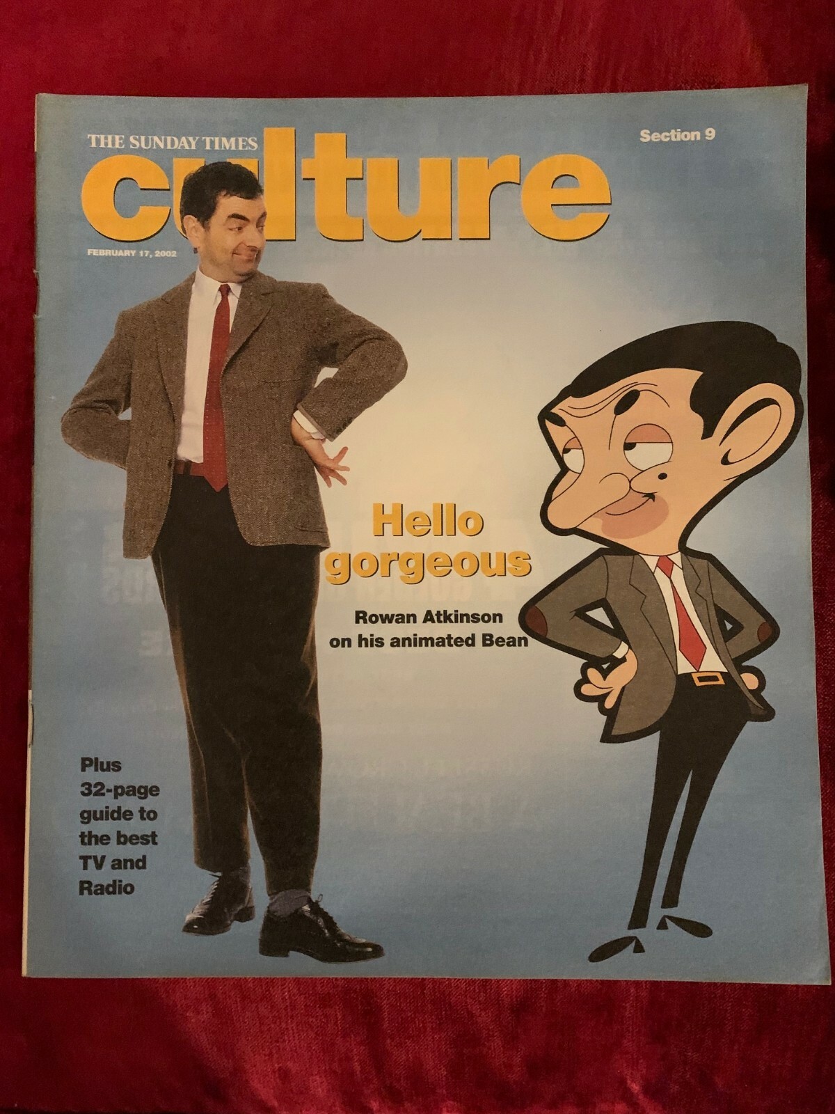 ROWAN ATKINSON MR BEAN rare UK magazine 2002 Tanya Donelly Janie Dee ...