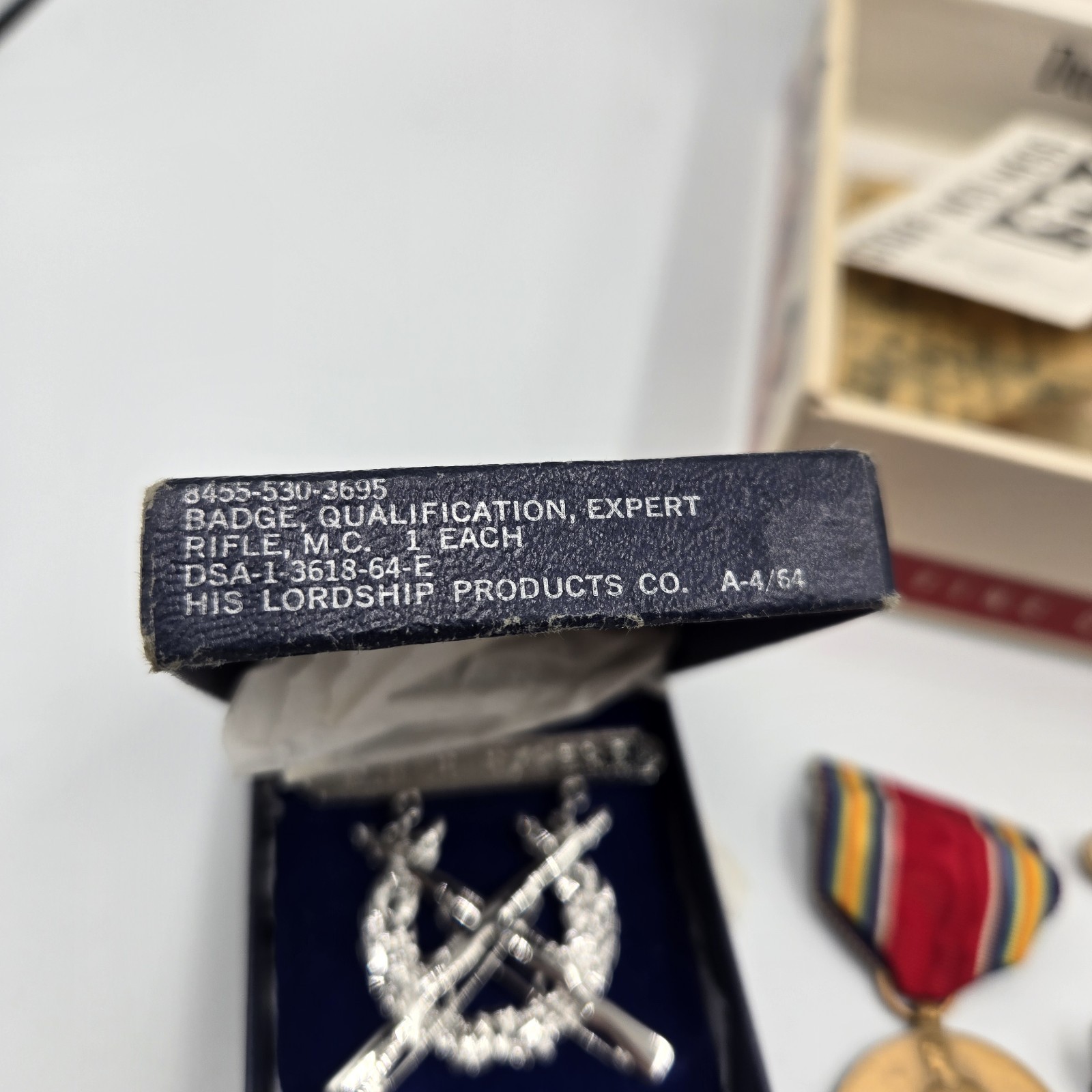 Vtg Original Named WW2 USMC High Rank Marine Armed Forces Medals Dog ...