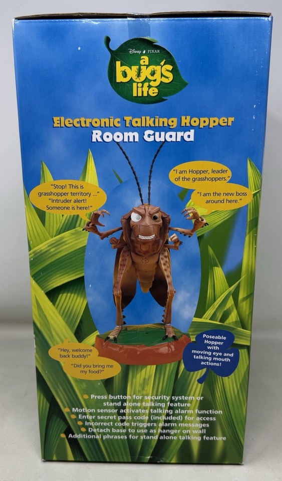 VINTAGE 1998 DISNEY BUG'S LIFE ELECTRONIC TALKING HOPPER ROOM GUARD ...