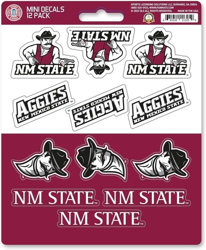 New Mexico State University Aggies 12-Piece Mini Decal Sticker Set, 5x6 ...