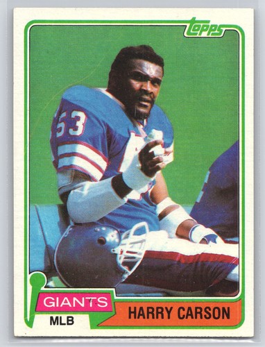 1981 Topps #475 Harry Carson - Giants HOF | eBay