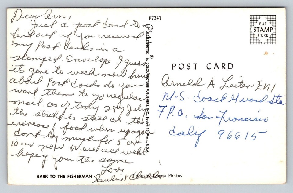 Fly Fisherman Trout Fishing Fly Casting Postcard | eBay