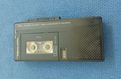 Realistic Micro-29 Microcassette Tape Recorder Voice Actrivated 14-1059 ...