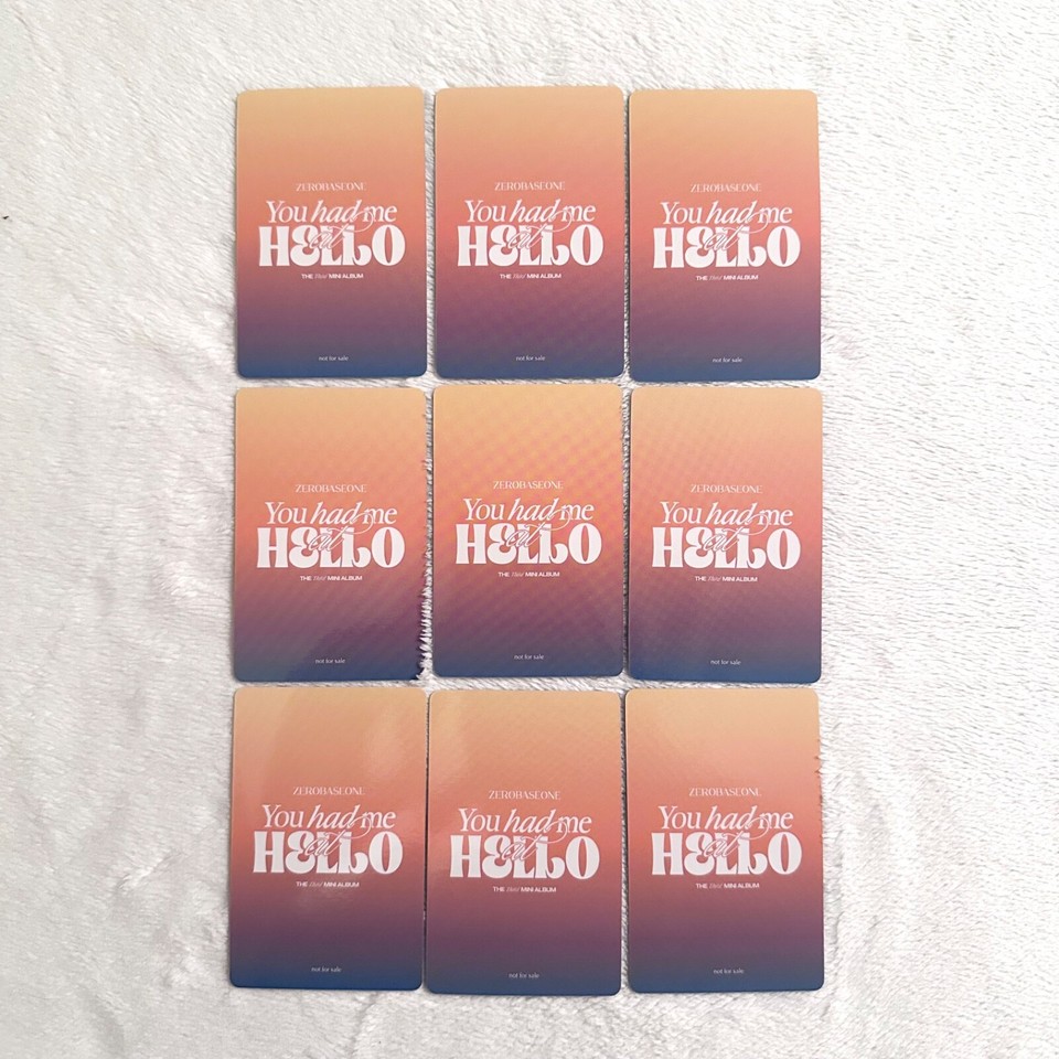 [ZEROBASEONE] You had me at HELLO / Tower Records Lucky Draw Photicard ...
