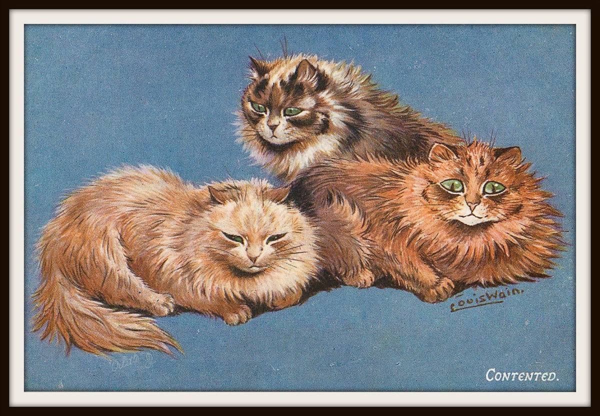 Three Cats Drawing