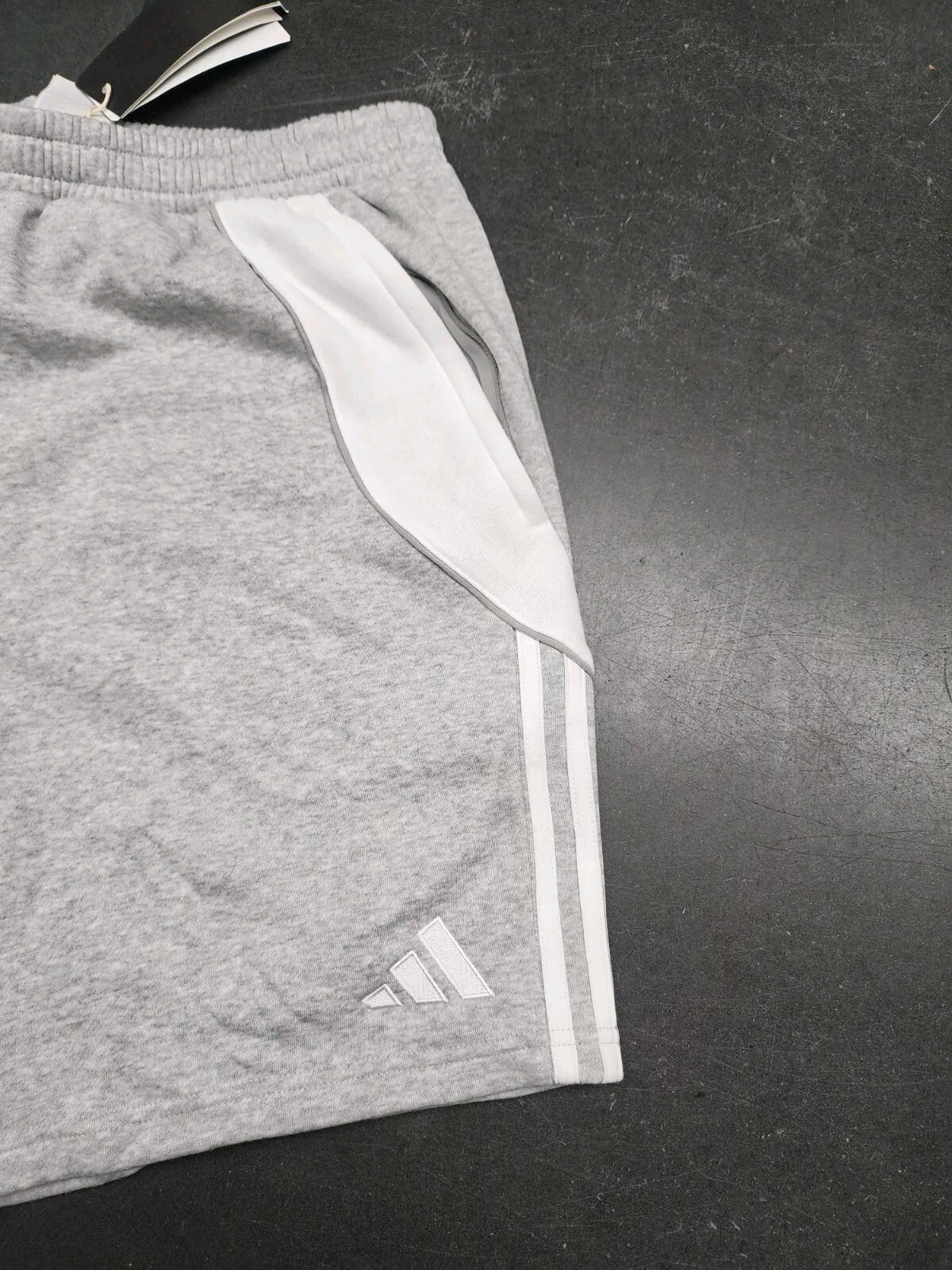 Adidas Men's Tiro 24 Soccer Sweat Shorts - Medium Grey Heather/White - Size M | eBay