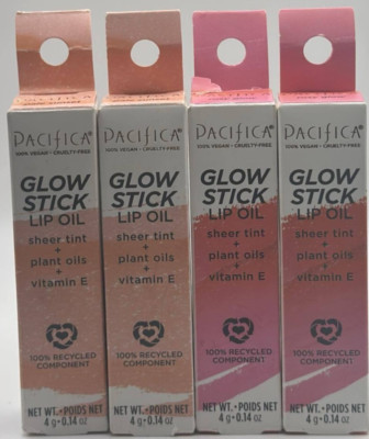 4PK Pacifica Glow Stick Lip Oil ~ ROSY GLOW & PALE SUNSET ~ FAST ...