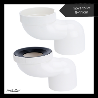 TOILET POSITION ADAPTER REPOSITION MOVING ADAPTOR 100MM OFFSET ...