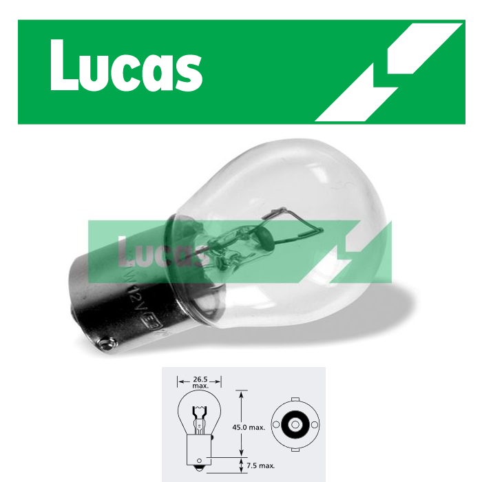 Lucas - 24v 21w BA15s SCC - 241 - Light Bulb - Side, Tail, Parking ...