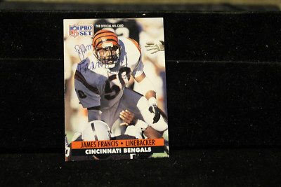 James Francis Cincinnati Bengals Signed Football Card Autographed Auto ...