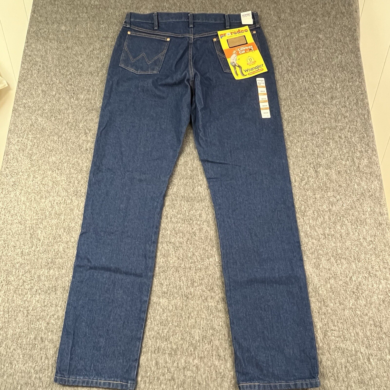 Wrangler Pro Rodeo Jeans Mens 38x36 Blue Cowboy Cut 100% Cotton Denim ...