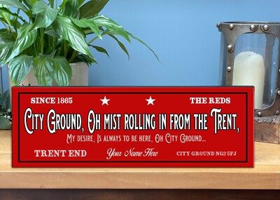 Personalised Nottingham Forest Fans Football Sign Wooden Plaque Bar ...