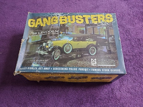 Vintage MPC GANGBUSTERS '28 Lincoln Car Model Kit 1:24 # 200-200 ...