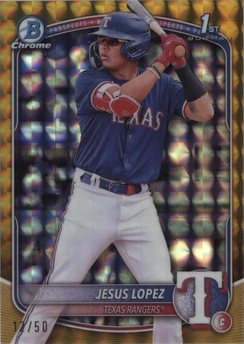 2025 Bowman - Chrome Prospects Jesus Lopez #BCP-88 Gold Geometric ...