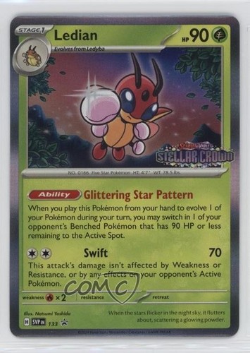 Ledian (Stellar Crown Release Promo) Pokémon Scarlet & Violet Black ...